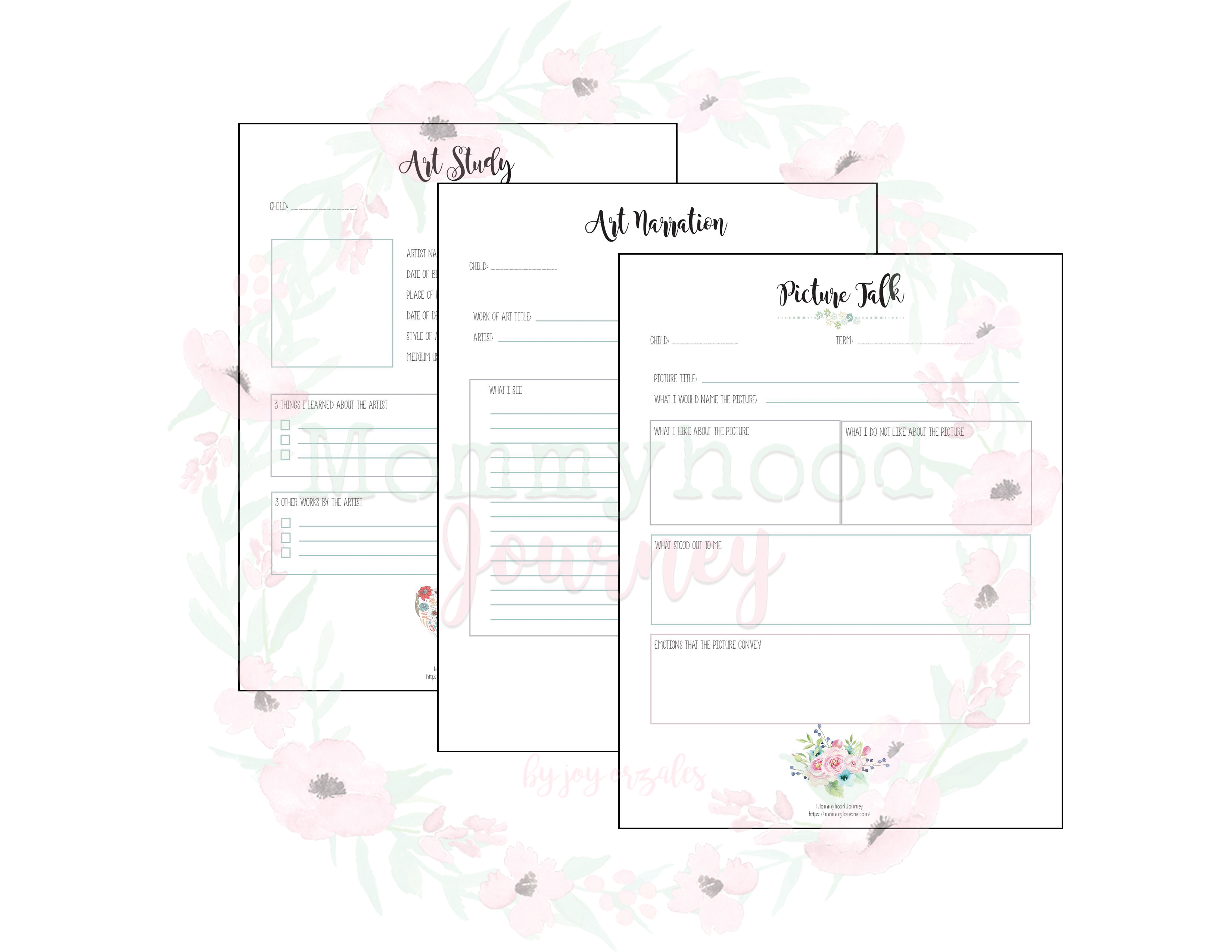Free Art Study Printables! – Mommyhood Journey